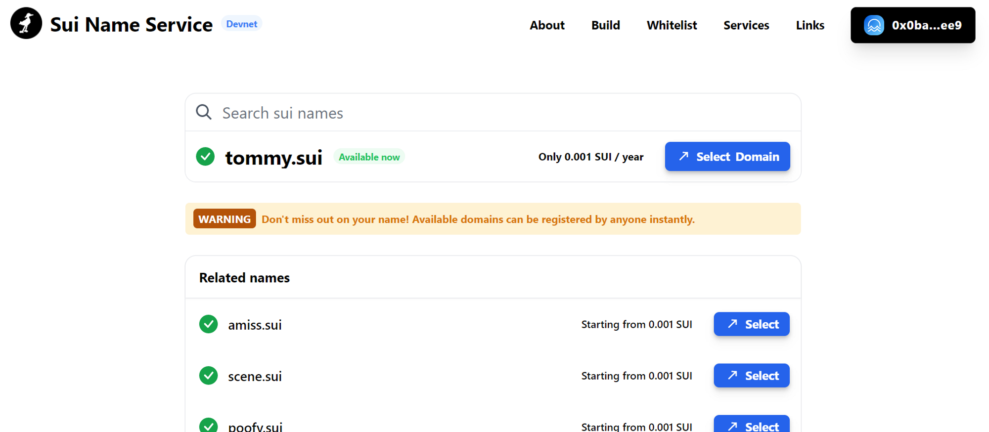 Sui Name Service: Your Identity For Sui Network